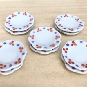 5 Pcs.miniature Plate,ceramic Plate Miniature,miniature Food Plate ...