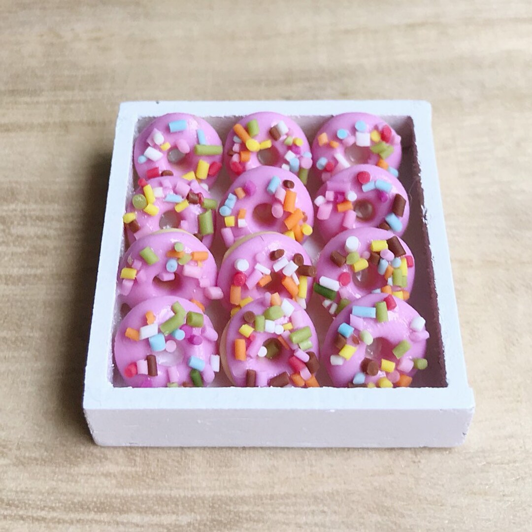 Miniature Doughnuts in Wooden Tray,miniature Sweet,miniature Doughnuts ...