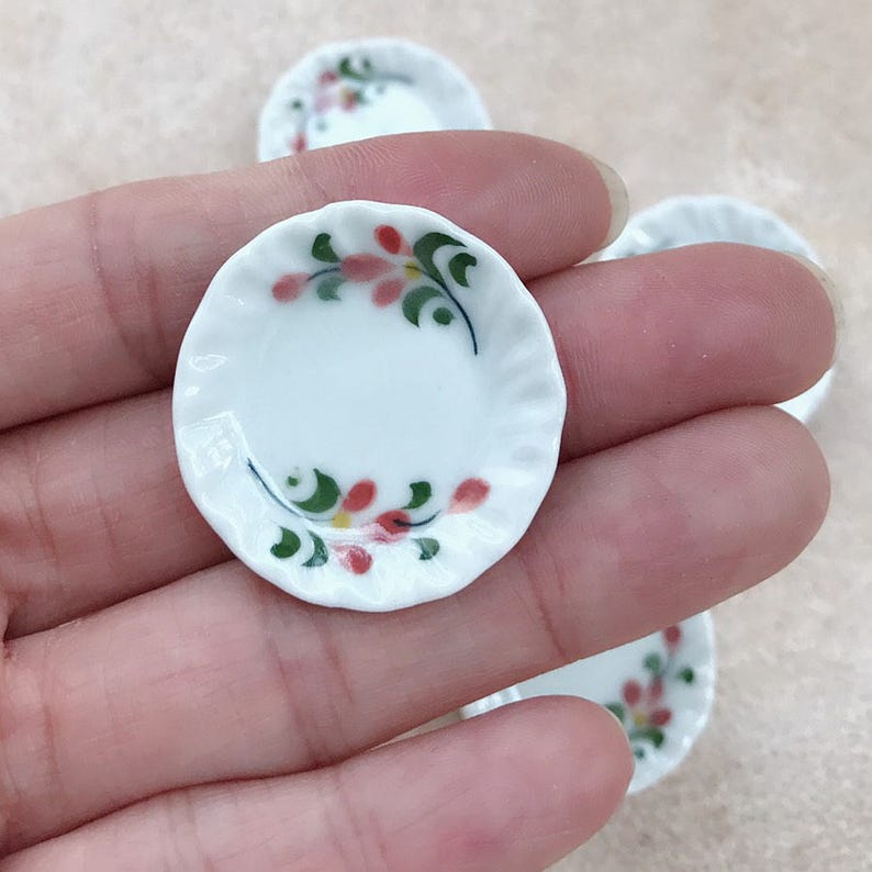 5 Miniatue Platemini Ceramic Plateminiature Food | Etsy