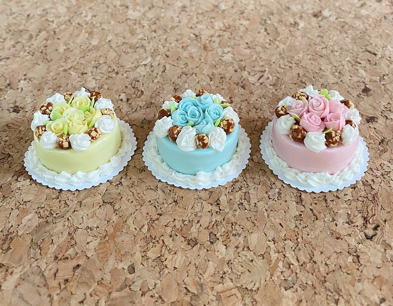 Miniature Rose Cakeminiature Cakes dollhouse - Etsy