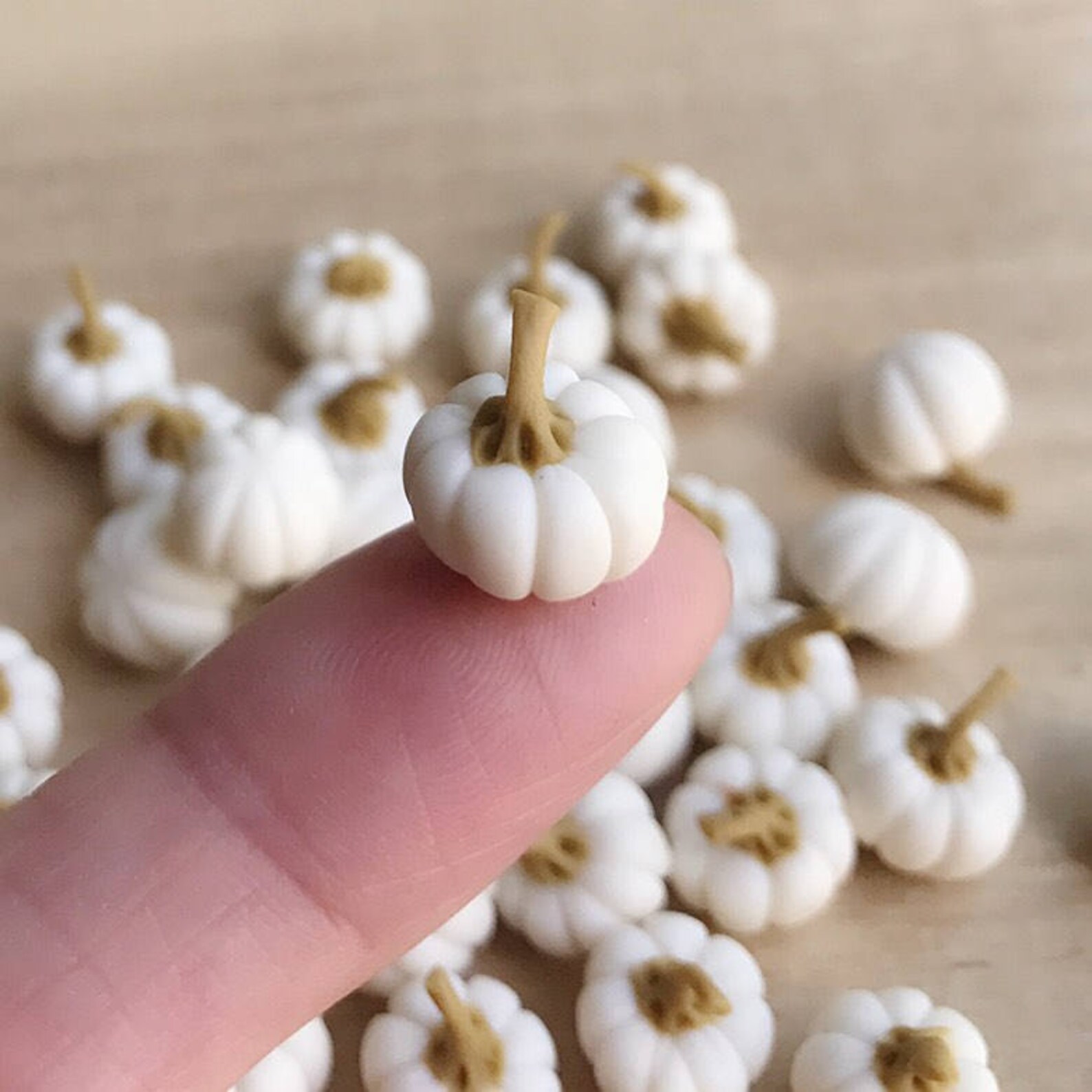 8 Pcs. Miniature Pumpkin, Miniature Halloween Pumpkins, Miniature White ...