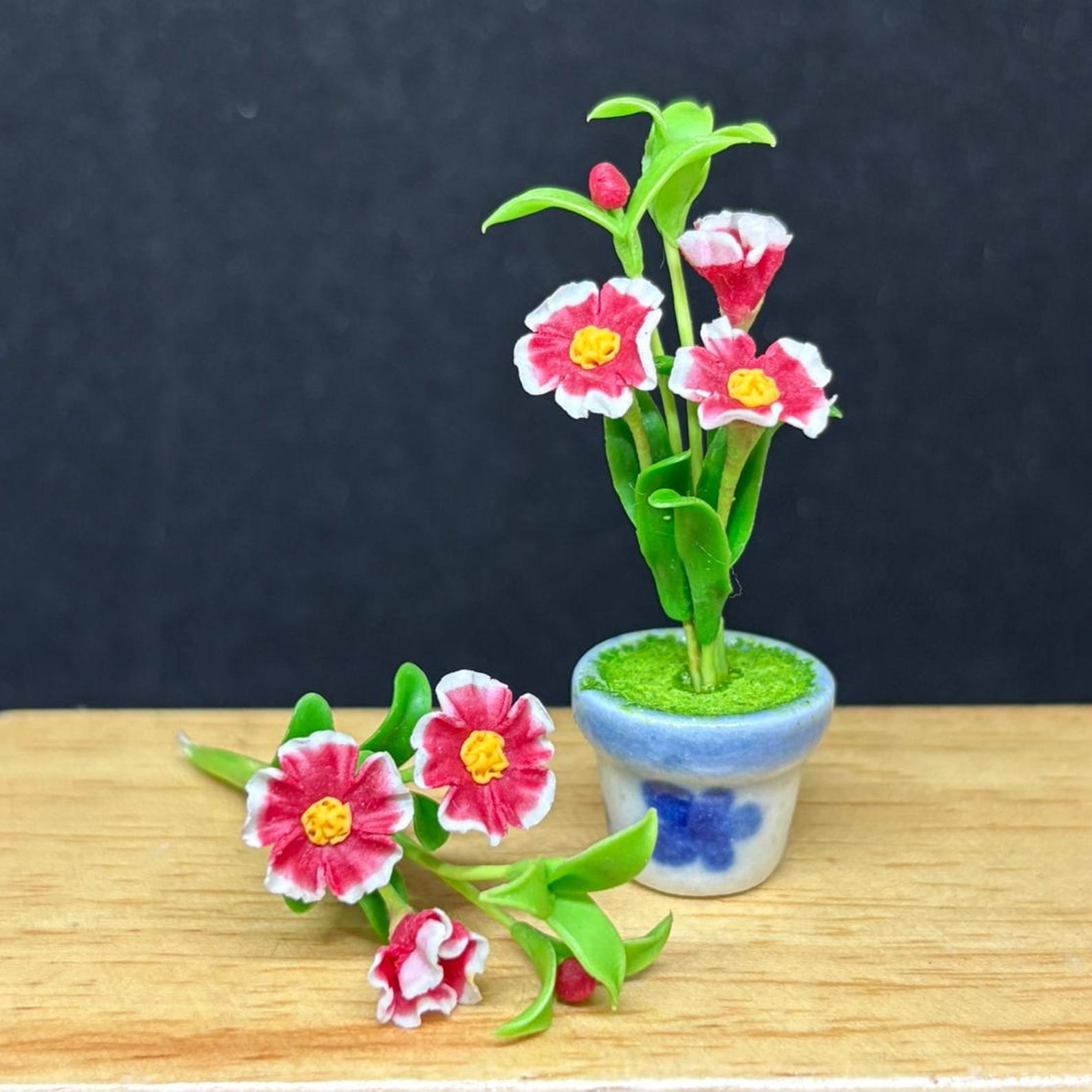 Miniature Flower,miniature Flower Pot,miniature Vase,dollhouse Flower ...