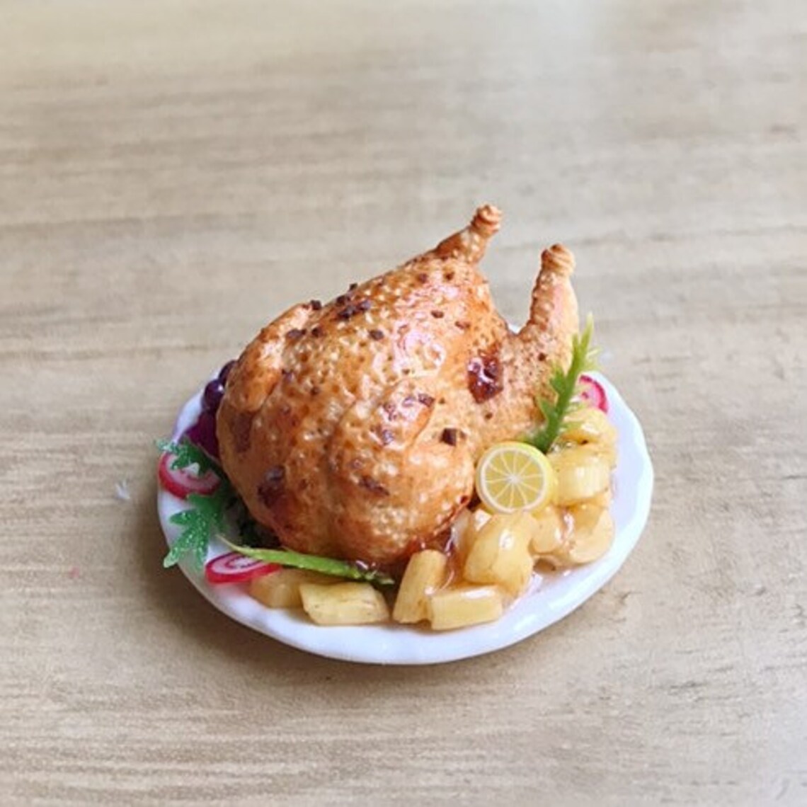 Miniature Roasted Chickenturkey Chicken Miniatureminiature - Etsy