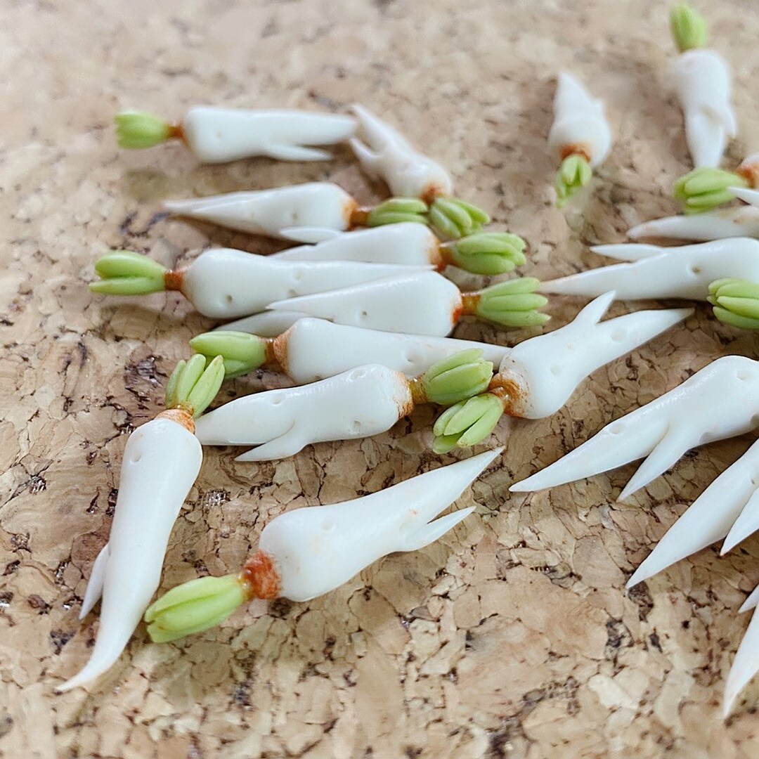 5 or 10pcs. Miniature White Radish, Miniature White Turnip, Handmade ...