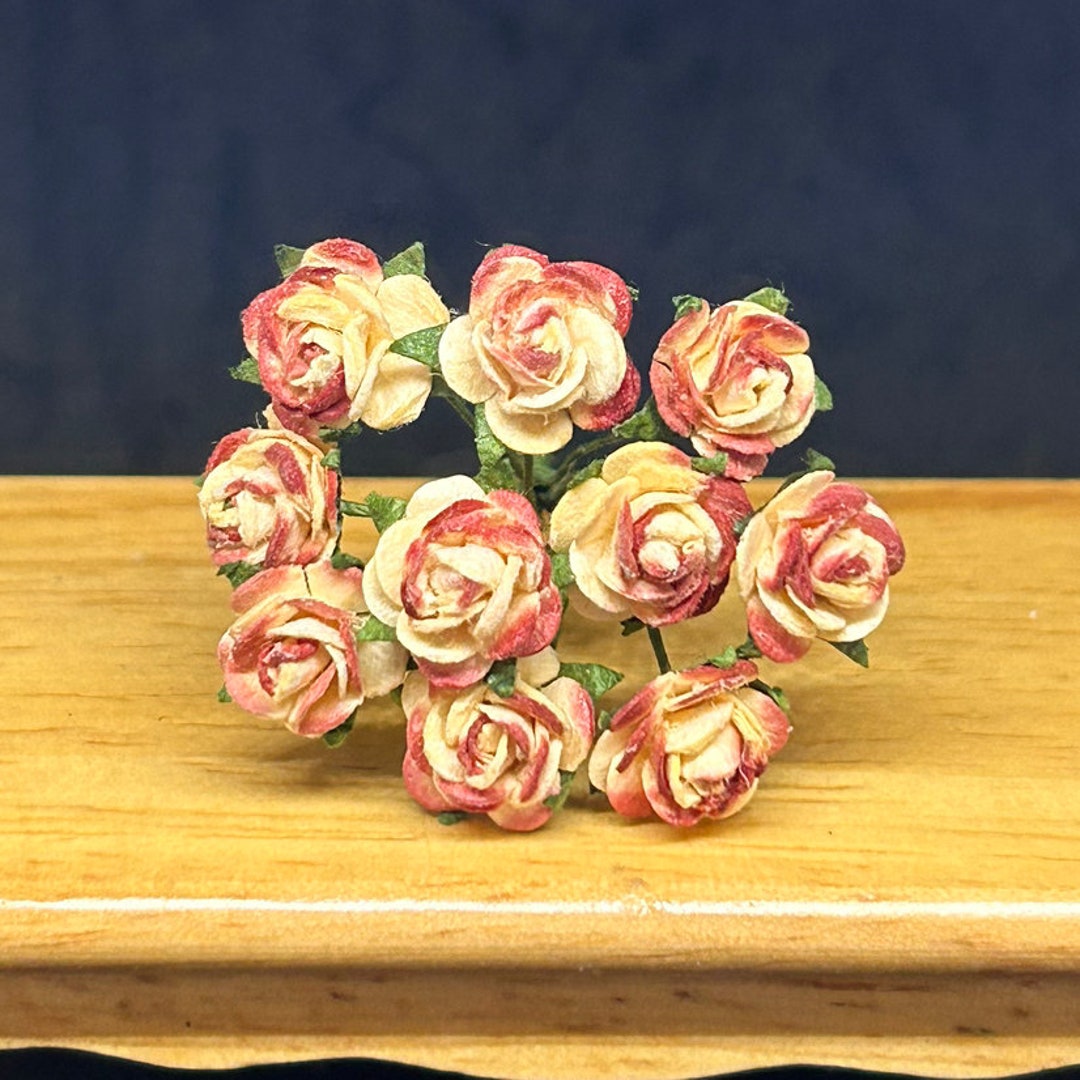 50 Pcs.10mm.miniature Mulberry Paper Flower,miniature Paper Flower,mini ...
