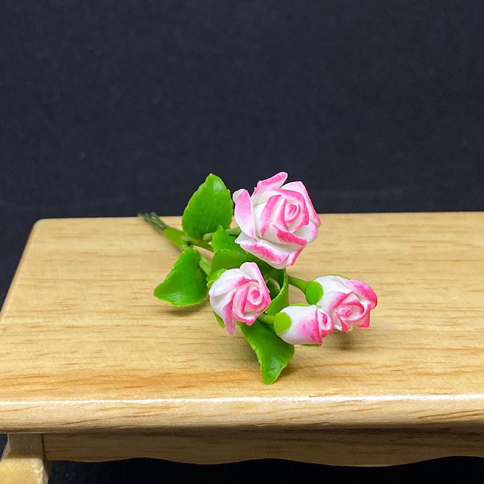 Miniature Flower,miniature White Rose,dollhouse Flower,miniature Garden ...