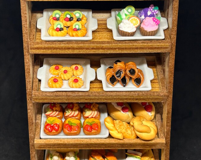 Miniature Wooden Stand With Bakery,miniature Bakery Display,miniature ...
