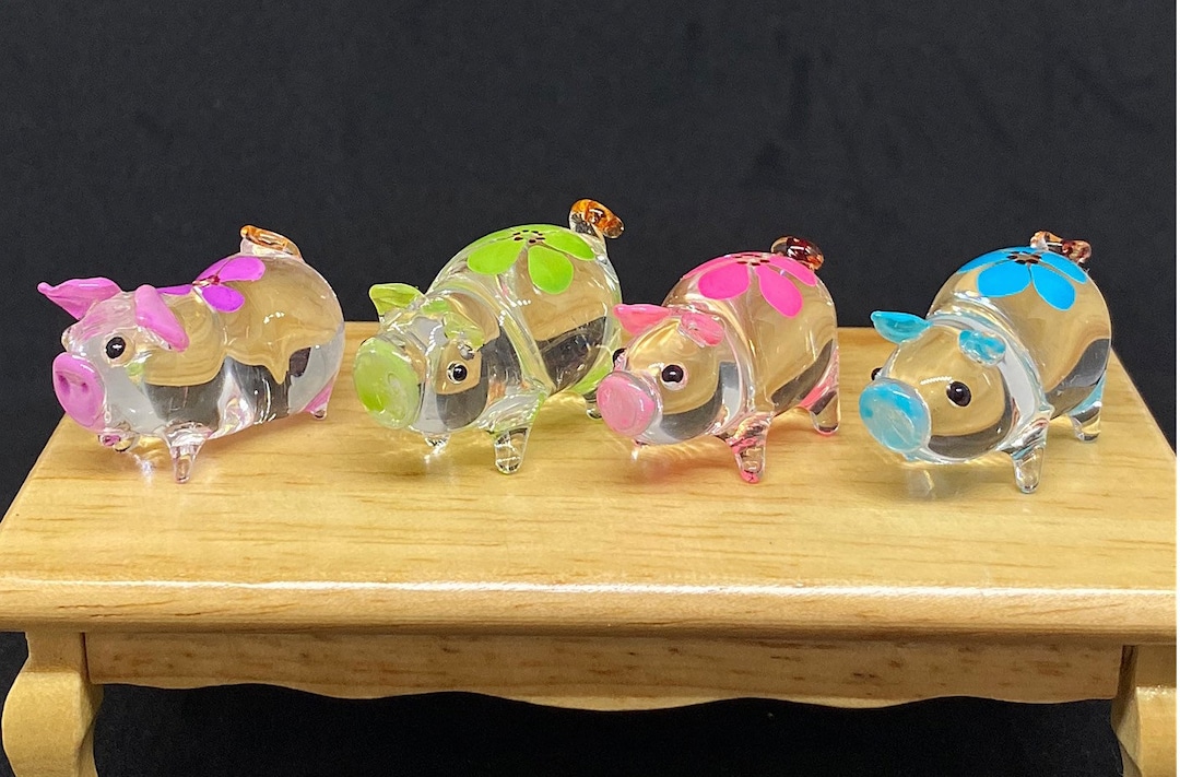 Miniature Little Pig Glass Blow,miniature Pig,blowing Glass, Little Pig ...