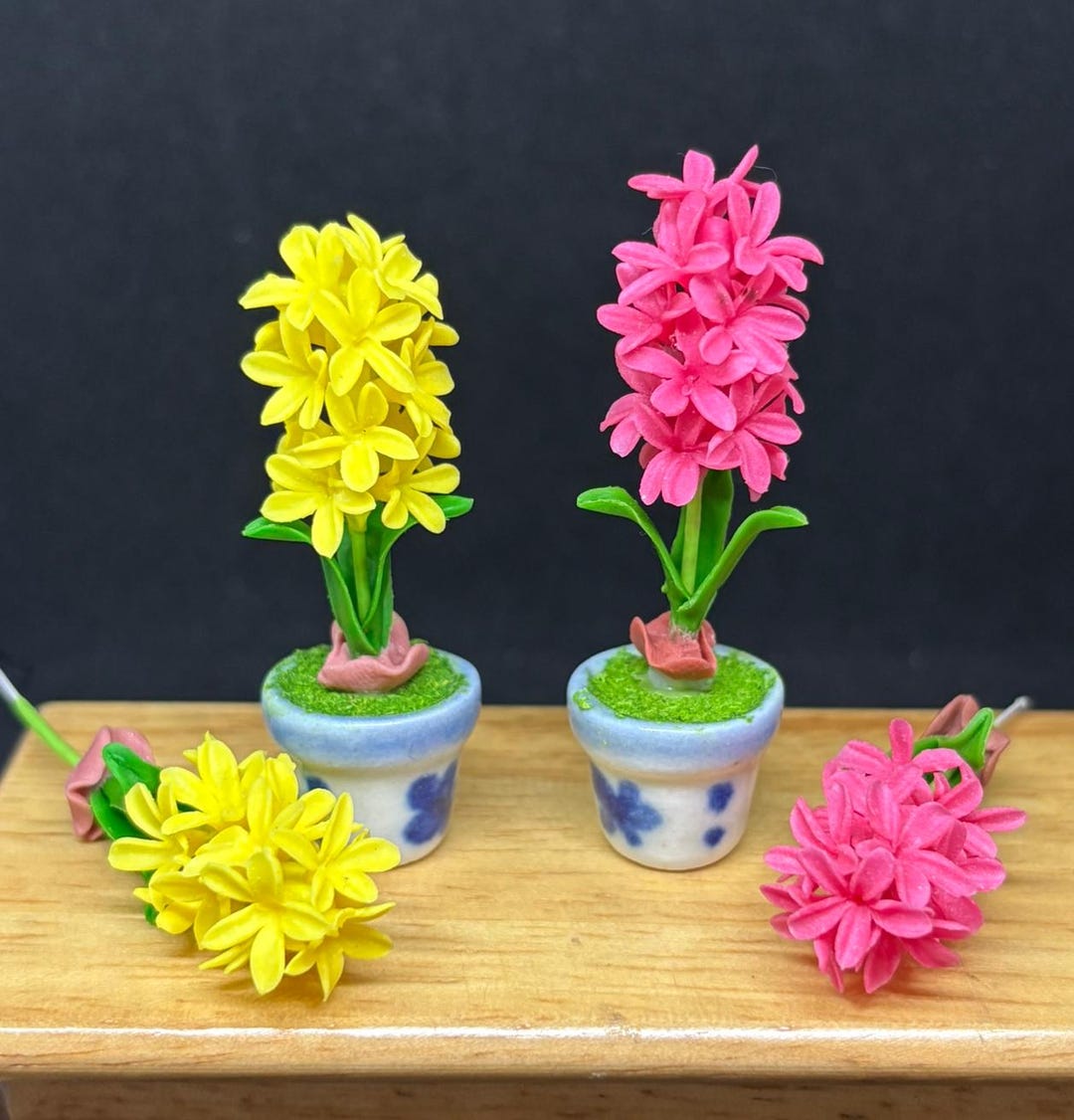Miniature Flower,miniature Flower Pot,miniature Vase,dollhouse Flower ...