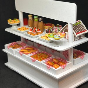 Miniature Wooden Stand With Bakery,miniature Bakery Display,miniature ...