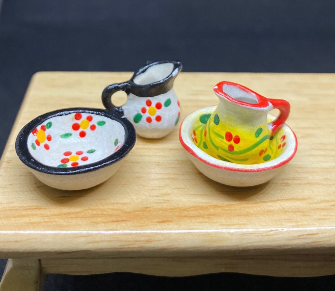 1:24 Miniature Pitcher and Bowl,miniature Empty Pitchers and Bowl ...