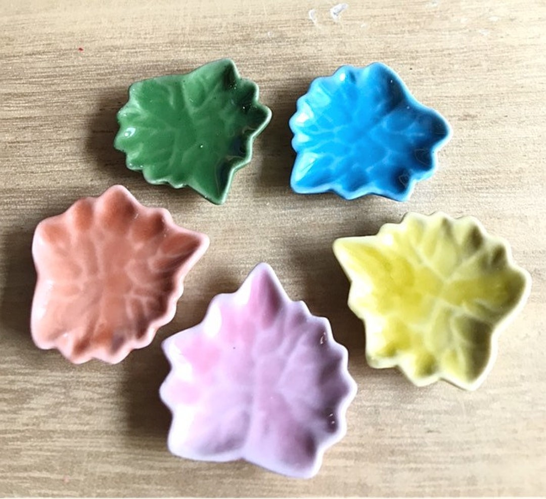 5 Pcs.mix Color Miniature Plate,small Ceramic Plate, Miniature Tray ...