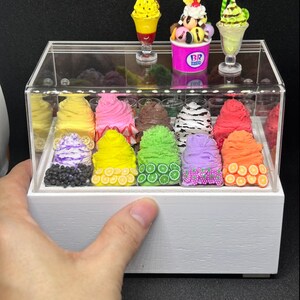 Miniature Ice Cream in Wooden Cabinet,miniature Ice Cream Shop ...