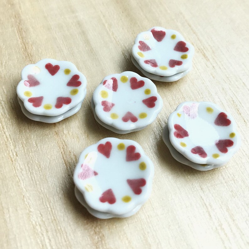 5 Miniature Platemini Ceramic Plateminiature Food Platecake - Etsy