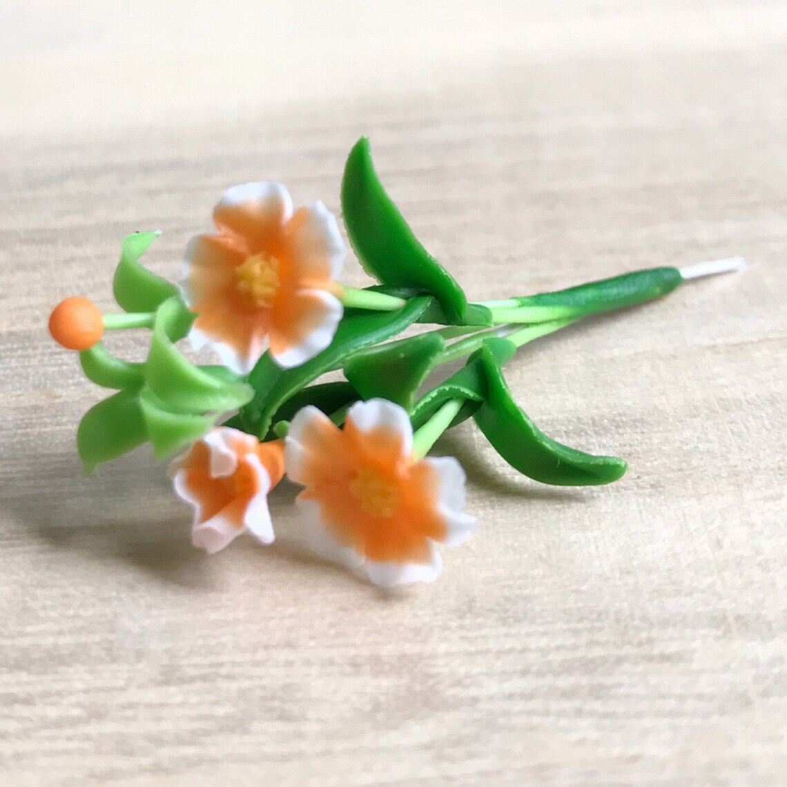 Miniature FlowerMiniature Clay FlowerDollhouse | Etsy