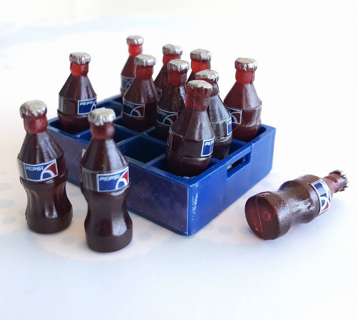 Miniature Coca Cola 12bottle With Trayminiature - Etsy