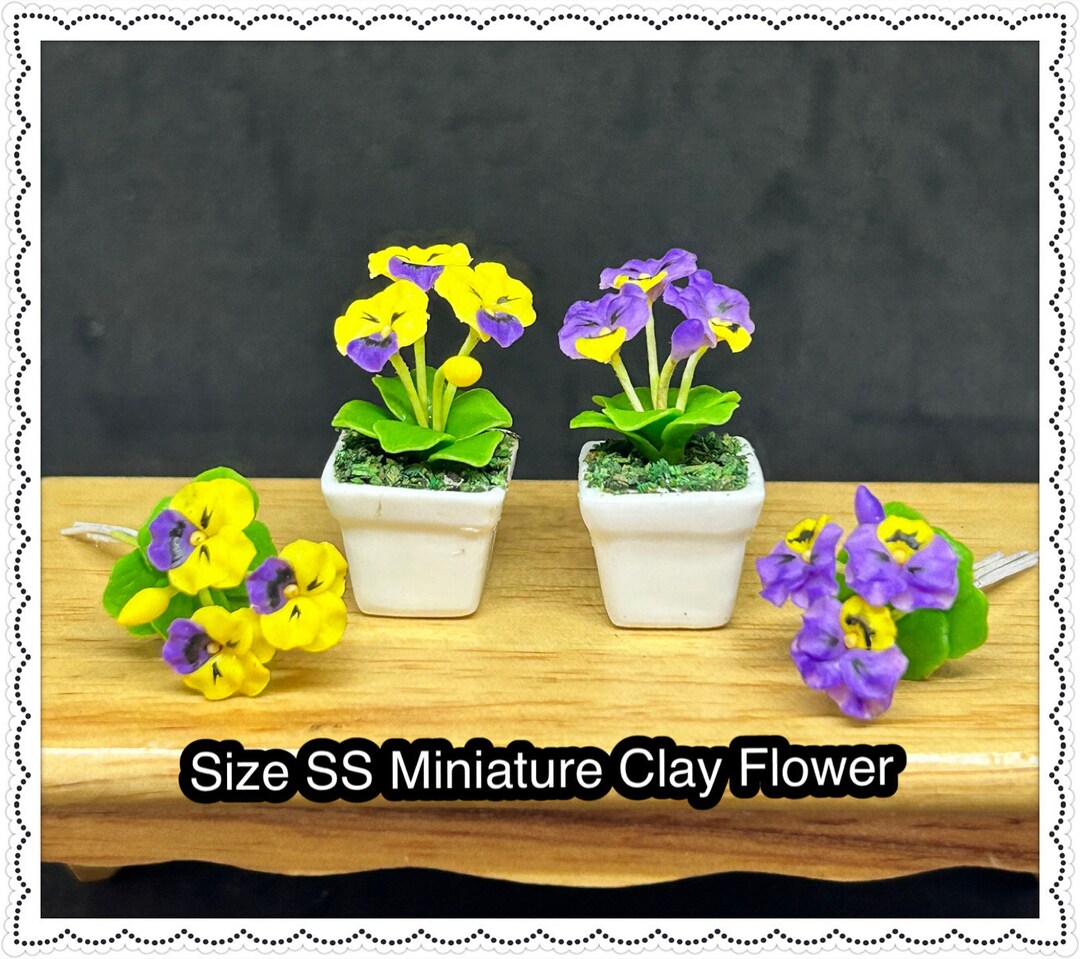Miniature Flower,miniature Flower Pot,miniature Vase,dollhouse Flower ...