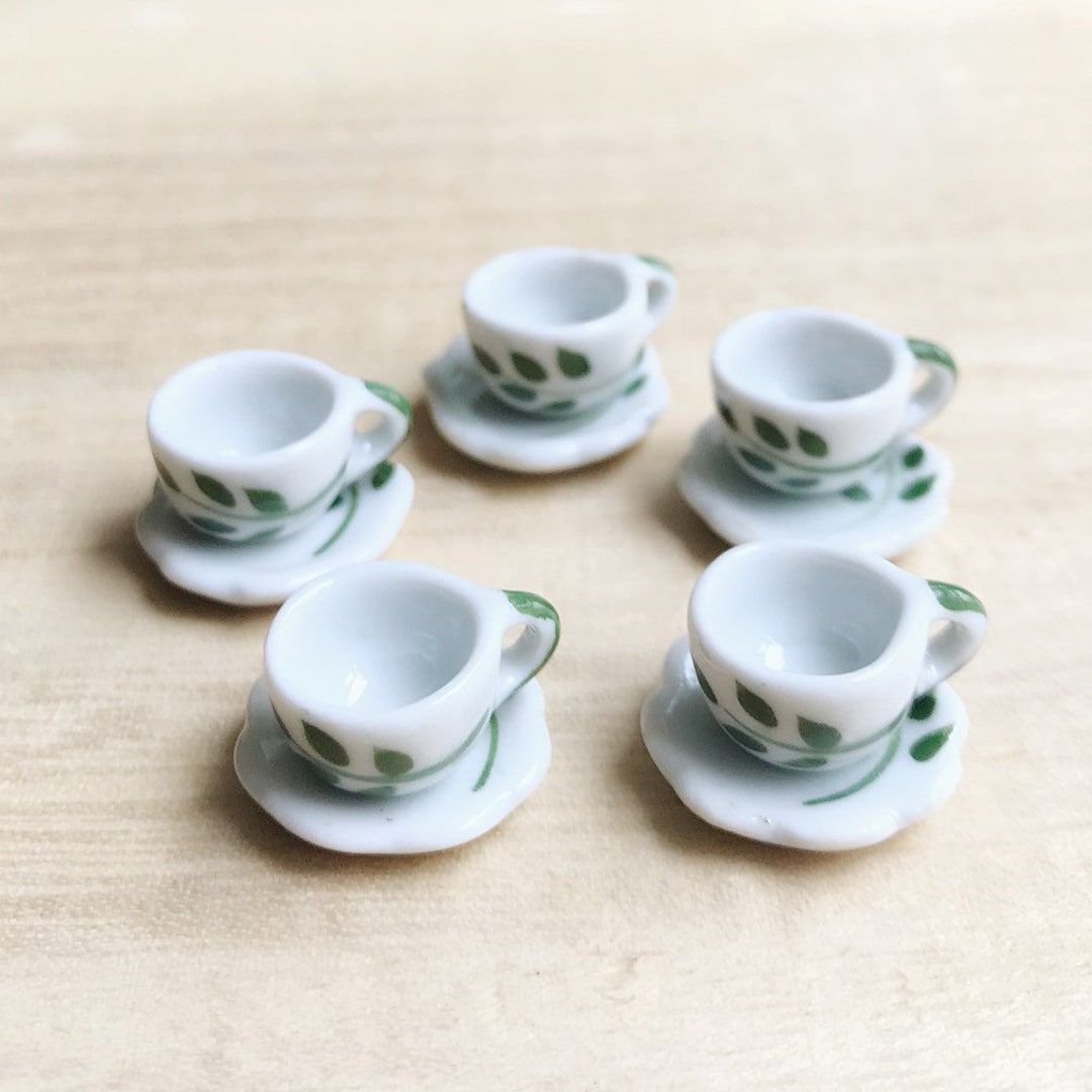 5 Miniature Empty Coffee Cup Set Miniaturedollhouse Coffee - Etsy