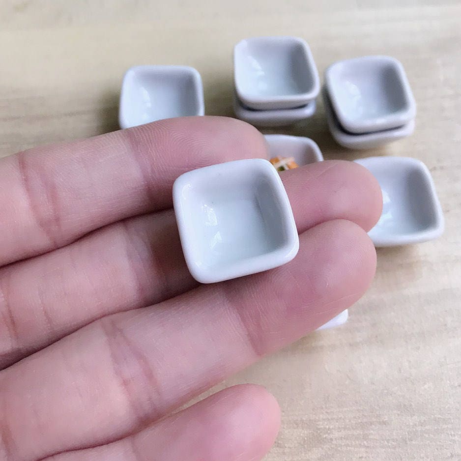 5 Miniature Plate,mini Ceramic Bowl,miniature Food Plate,cake Plate ...