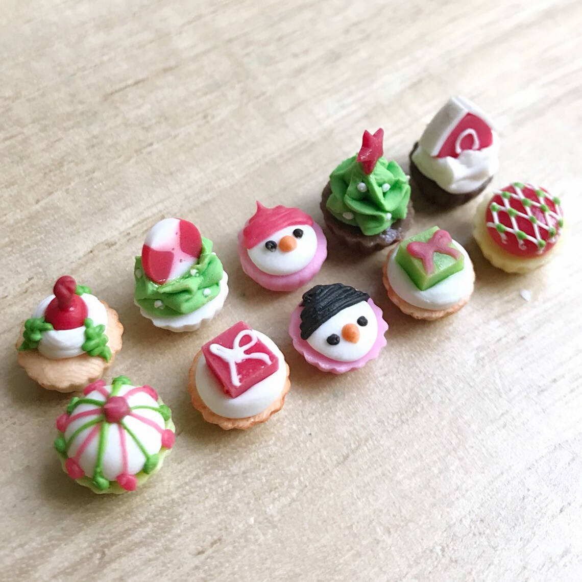Miniature Mix Christmas Cakes 10pcs.miniature Sweetdolls - Etsy