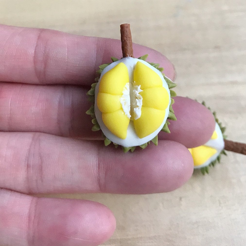 Miniature Durianminiature Fruitminiature Half - Etsy