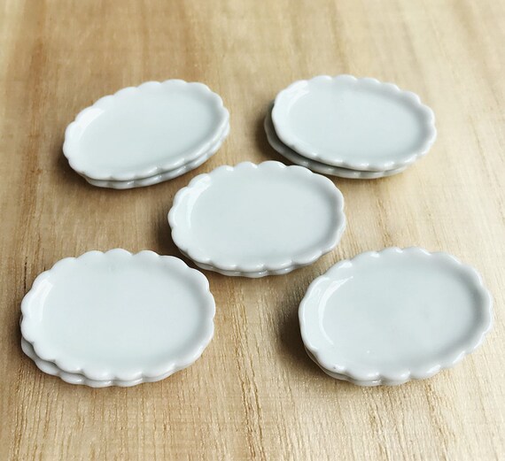5Miniature Ceramic PlateMiniature Food PlateDollhouse | Etsy