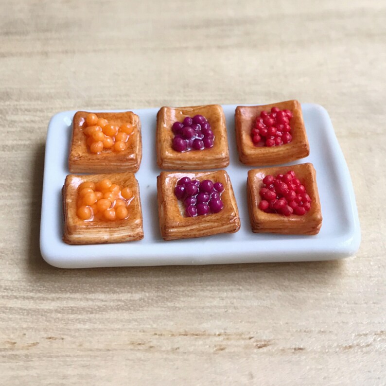 Miniature Bread on Ceramic Tray,miniature Bakery,miniature Sweet ...