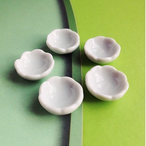 5 Pcs Miniatue Plate,mini Ceramic Plate,miniature Food Plate,cake Plate ...