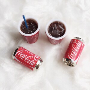 Miniature Coke Cup and Coke Cans Set,miniature Coke, Miniature Beverage ...