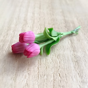 Miniature Flower,miniature Flower Pot,miniature Pinktulip,dollhouse ...