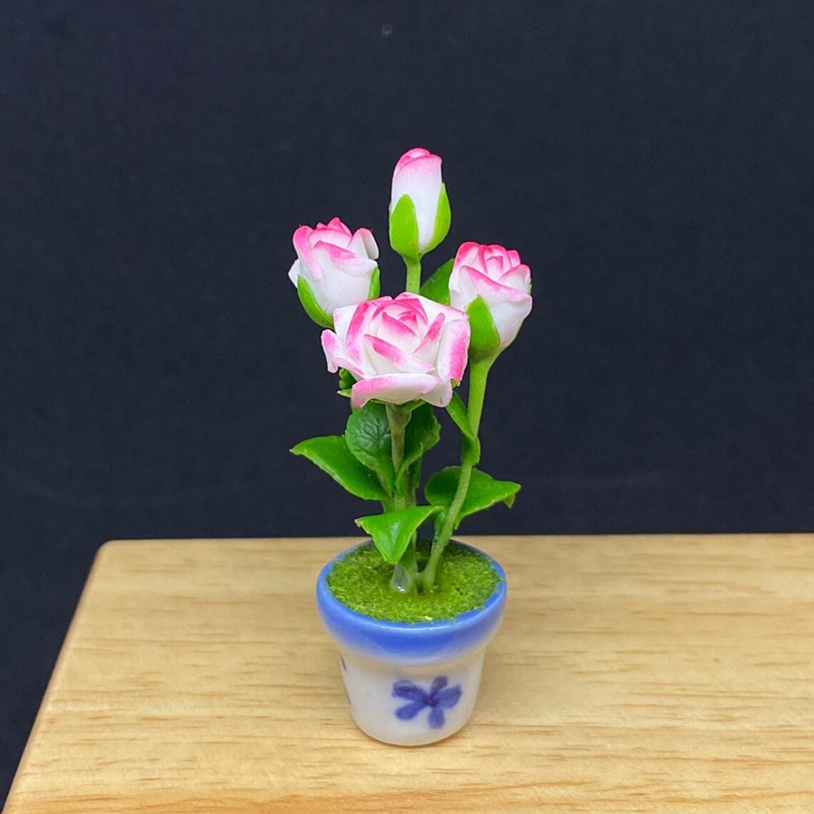 Miniature Flower,miniature White Rose,dollhouse Flower,miniature Garden ...