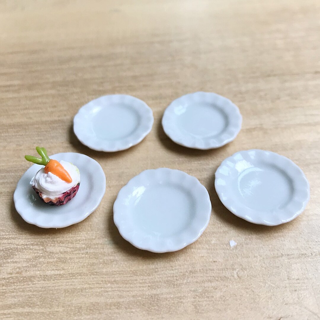 5 Miniature Plate,miniature Tray,miniature Ceramic Plate,miniature ...