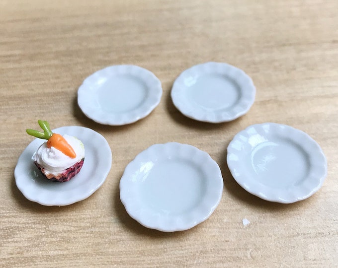 5 Miniature Plate,miniature Tray,miniature Ceramic Plate,miniature ...