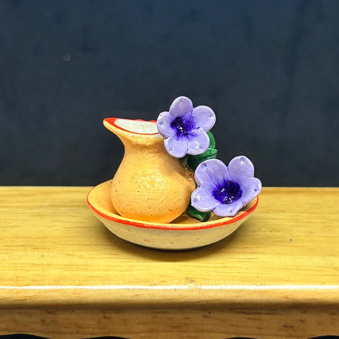 Miniature Pitcher and Bowl,miniature Empty Pitchers and Bowl,dollhouse ...
