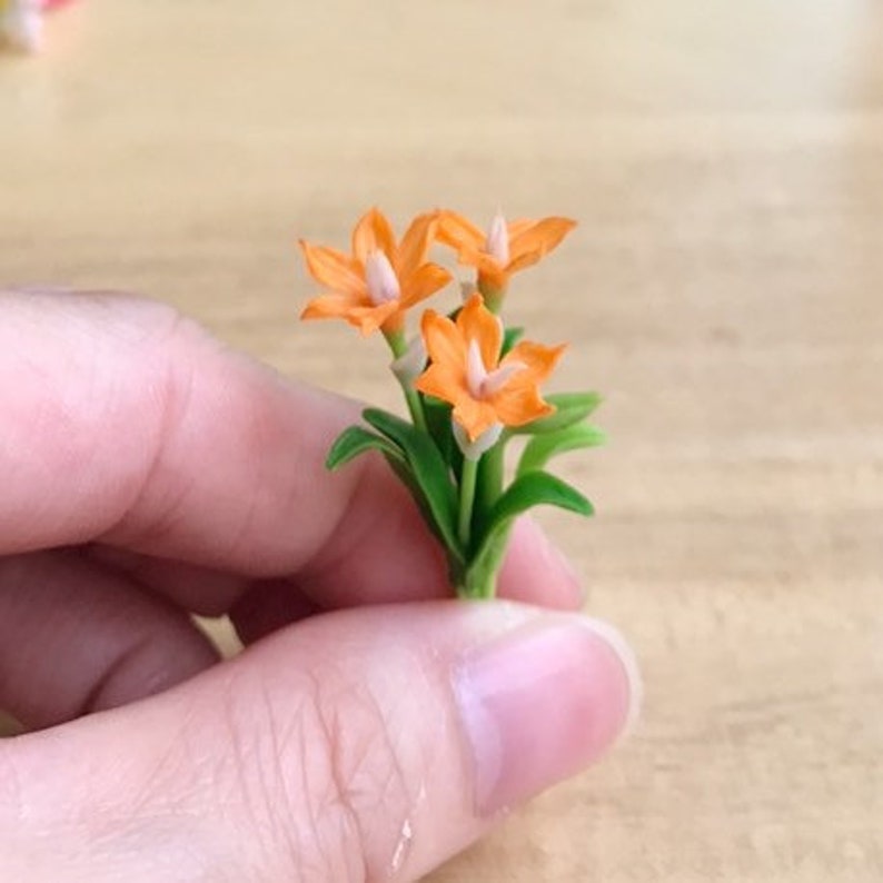 Miniature Flowerminiature Clay Flowerminiature | Etsy