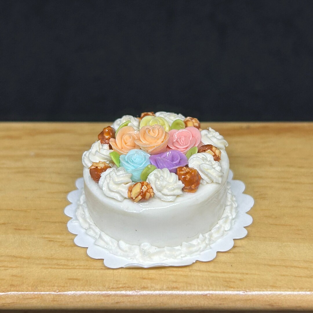Miniature Rose Cakeminiature Cakes dollhouse - Etsy