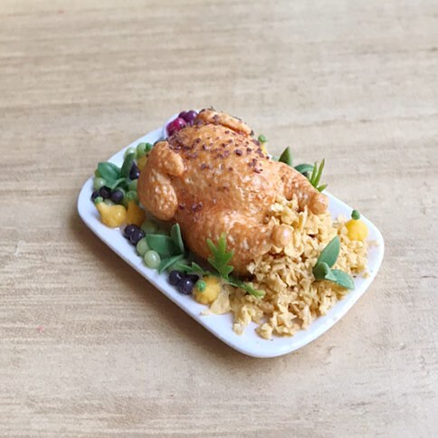 Miniature Roasted ChickenTurkey Chicken MiniatureMiniature | Etsy