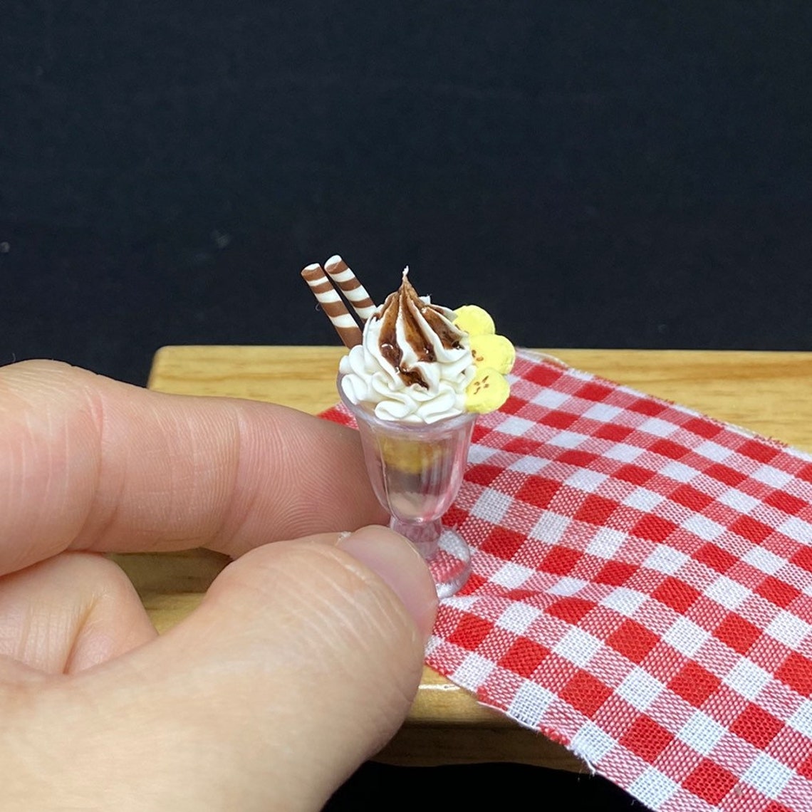 Miniature Chocolate Ice Cream, Miniature Sweet,dollhouse Food,miniature ...