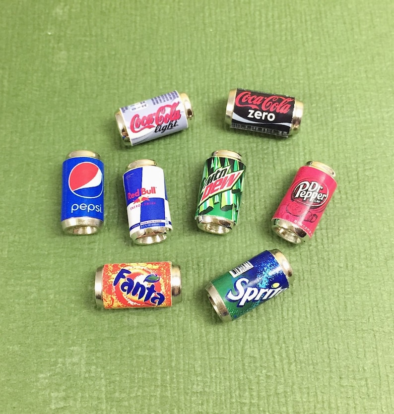 Miniature Mix Cans Miniature Cans Miniature Coke Cans - Etsy