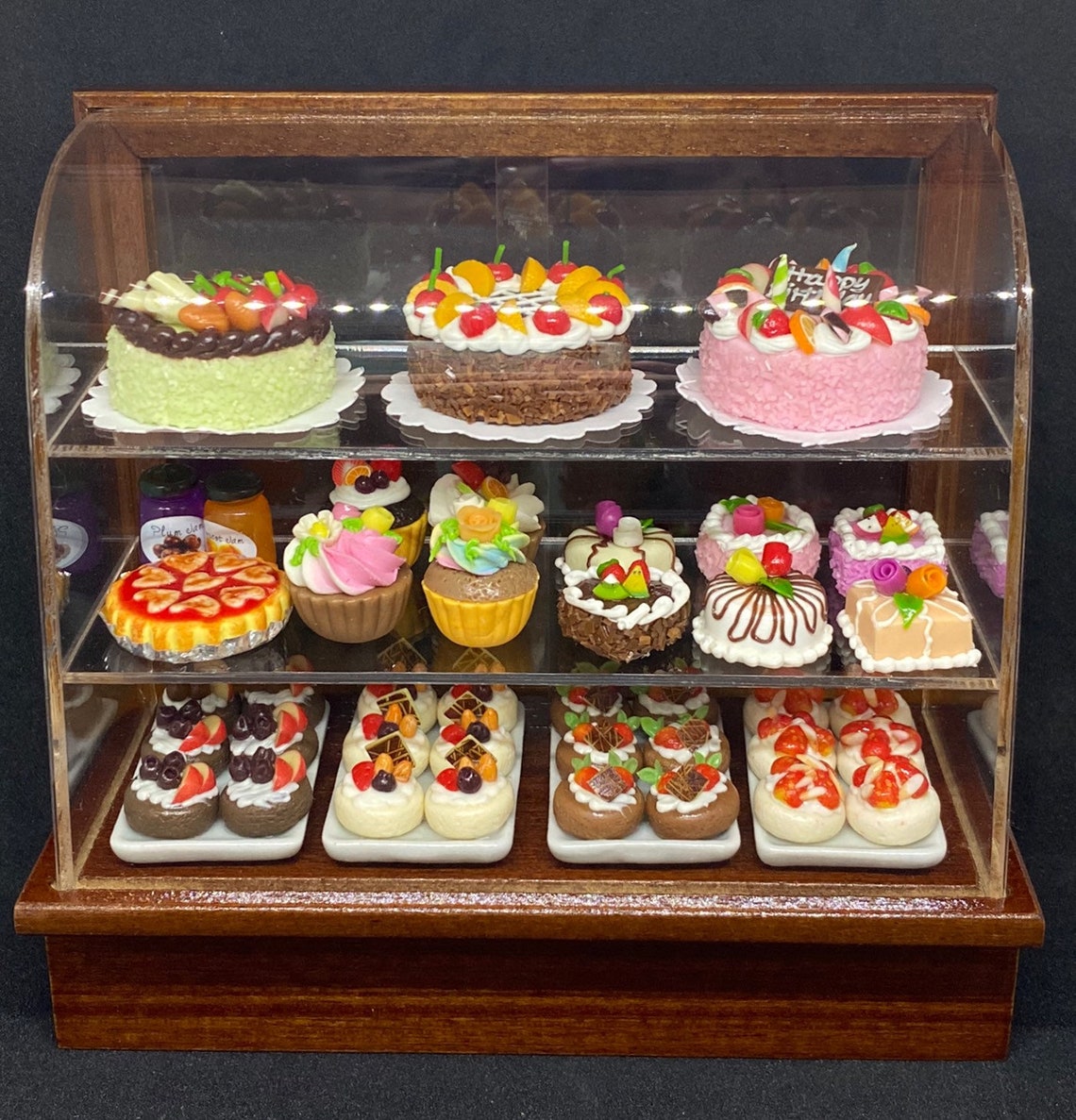 Miniature Cakes and Bakery Wooden Cabinetdollhouse Bakery - Etsy