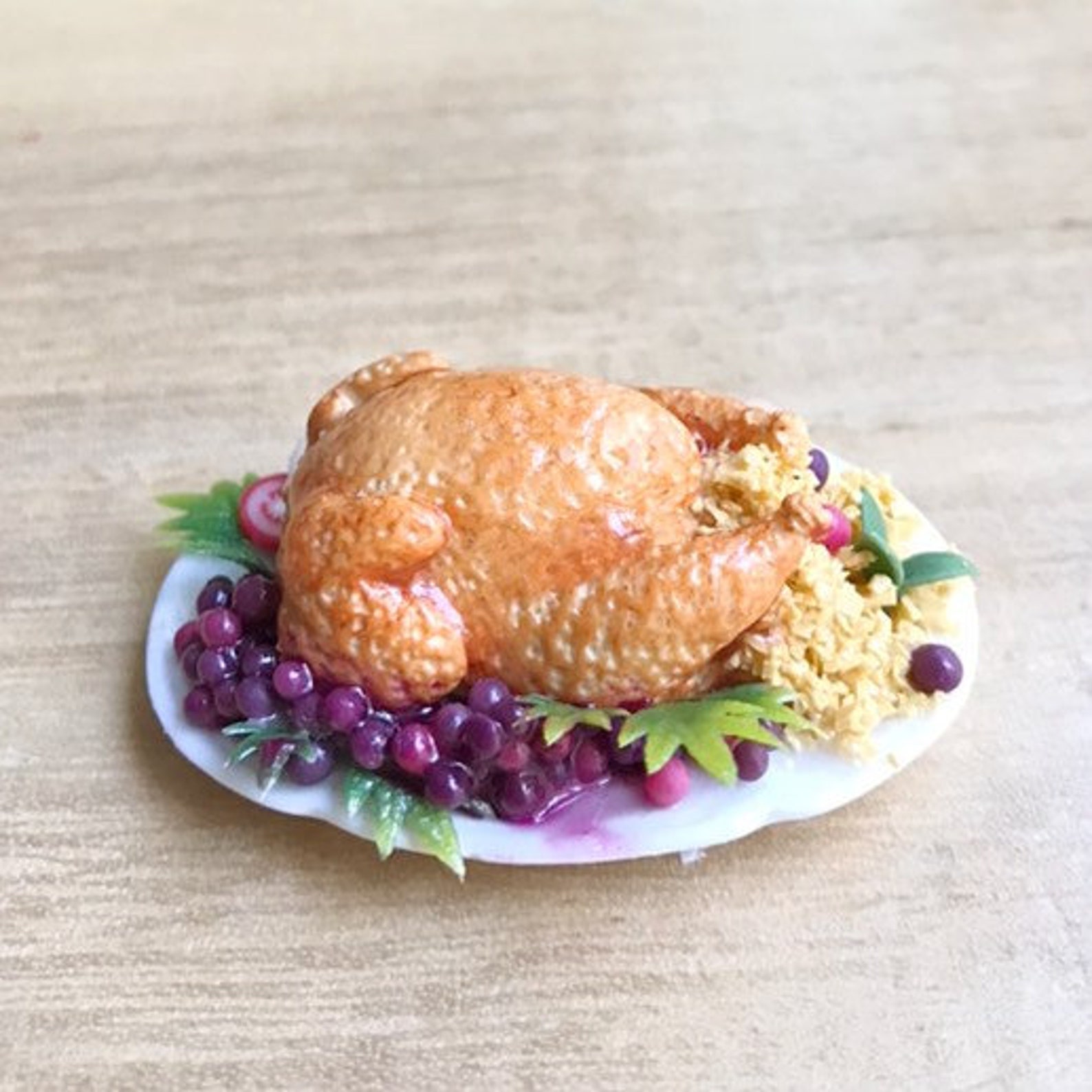 Miniature Roasted Chickenturkey Chicken Miniatureminiature - Etsy