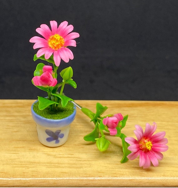 Miniature Flowerminiature Flower Potminiature | Etsy