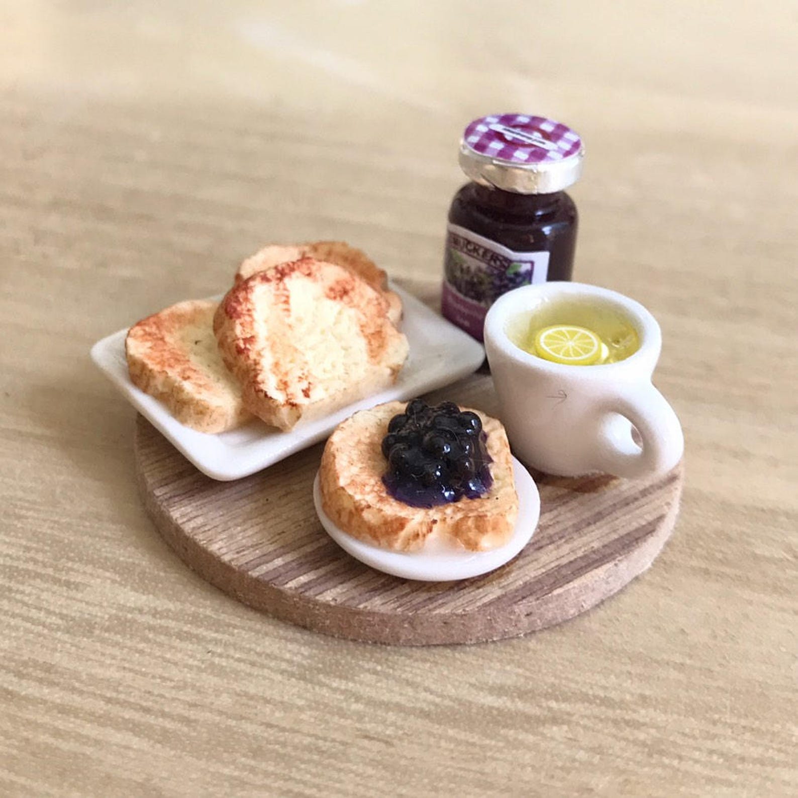 Miniature Bakery Set on the Trayminiature Toastminiature | Etsy