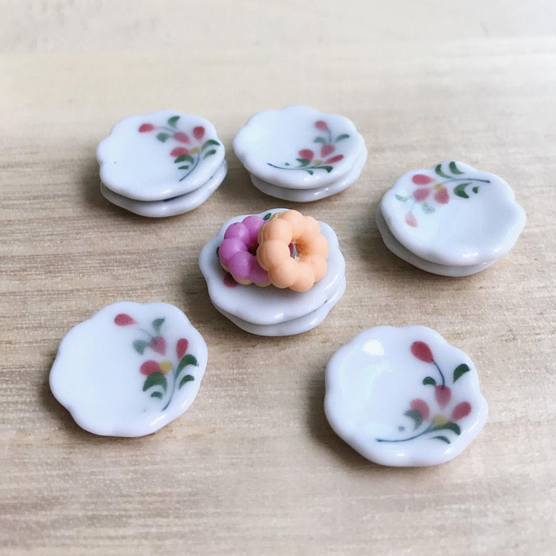 5 Miniatue Platemini Ceramic Plateminiature Food Platecake | Etsy