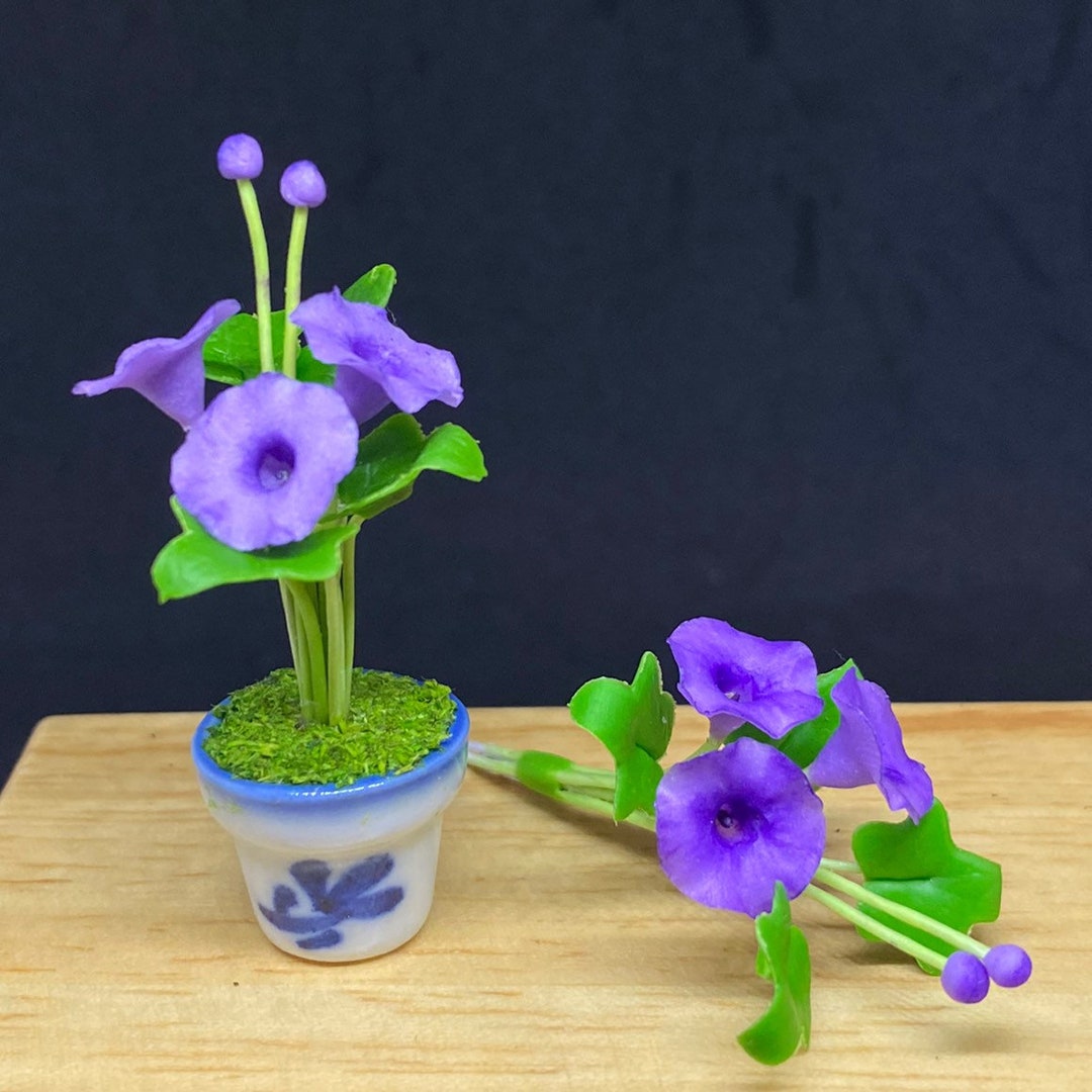 Miniature Flower,miniature Flower Pot,miniature Vase,dollhouse Flower ...