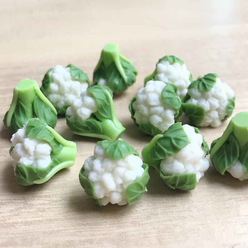 5or 10 Pcs. Miniature Cauliflower, Miniature Vegetable, Dollhouse ...