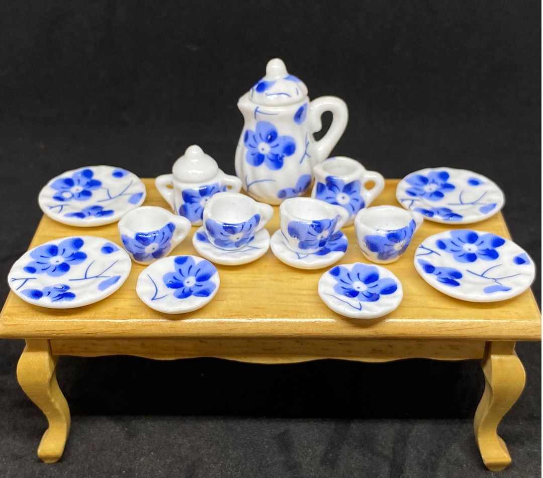 Miniature Tea Set Dollhouse Tea Setmini Tea Potminiature - Etsy