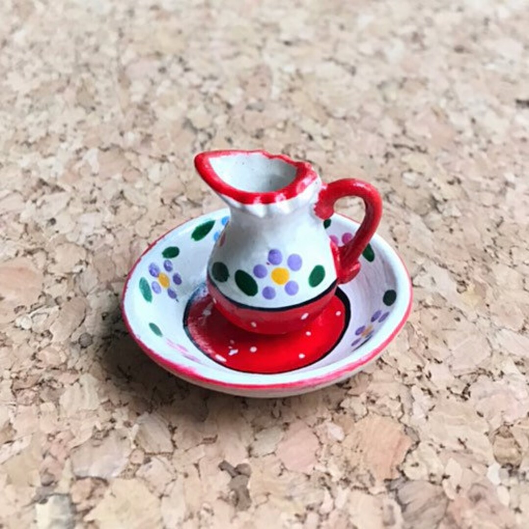 Miniature Pitcher and Bowl,miniature Empty Pitchers and Bowl,dollhouse ...