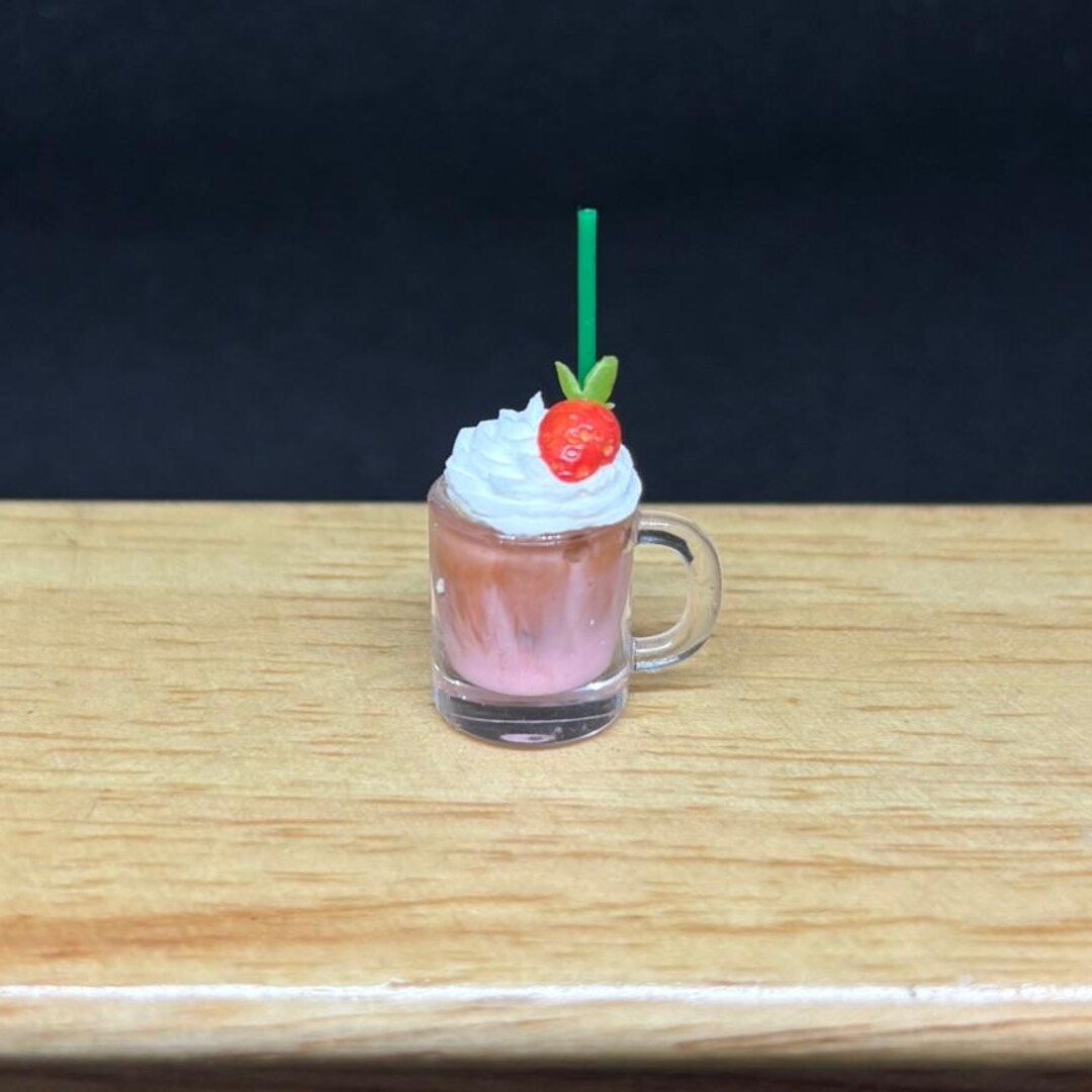 2 Pcs.miniature Strawberry Milk Shake,miniature Cup,miniature ...