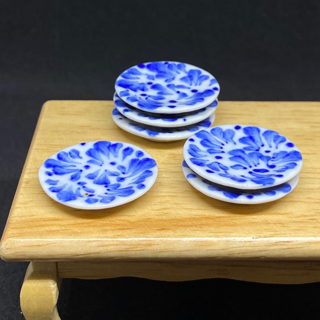 5 Miniature Plate,mini Ceramic Plate,miniature Food Plate,cake Plate ...